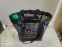 China OEM Service Mesh Handbag For Beach Outdoor Sports Or Shopping PVC Mesh Storage Bag for sale