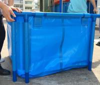 China 2000L Double Tier Tarpaulin Fish Tank  ,  Safe Water Tarpaulin Fish Pond Collapsible Fish Tank for sale