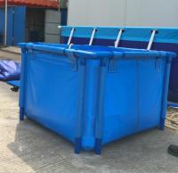 China 2000L Double Tier Tarpaulin Fish Tank  ,  Safe Water Tarpaulin Fish Pond Collapsible Fish Tank for sale