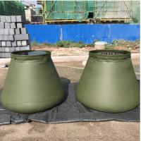 China Army Self-Standing PVC Foldable Rain Water Tank Round Top For Fire Fighting 2500L for sale