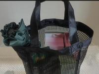 China OEM Service Mesh Handbag For Beach Outdoor Sports Or Shopping PVC Mesh Storage Bag for sale