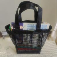 China Polyester Mesh Reinforced PVC Coating Durable Beach Bag Shopping Bag for sale
