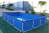 China Custom Made Foldable Tarpaulin Fish Tank For Specific Aquaculture for sale