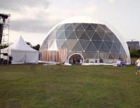 China 18M Waterproof Anti - UV Geodesic Dome Tent With Steel Pipes For Event Party for sale
