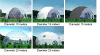 China Diameter 6M Half Sphere Geodesic Dome Tent PVC Fabric Cover Dome Party Tents for sale