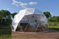China Diameter 6M Half Sphere Geodesic Dome Tent PVC Fabric Cover Dome Party Tents for sale