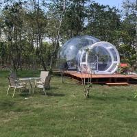 China Hotel Clear Inflatable Bubble Tent , Outdoor Inflatable Transparent Tent For Camping for sale