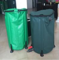 China Flexible 100L Collapsible PVC Water Butt Rain Barrel For Garden Rainwater Collector for sale