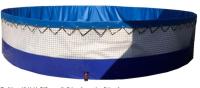 China 20000L PVC Fish Farming Tank with Lid, Flexible Tarpaulin Wire Mesh Tank For Agricultural for sale