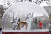 China PVC Clear Giant Inflatable Show Ball , Inflatable Snow Globe For Christmas Promotion for sale