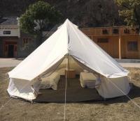 China Glamping Luxury Yurt Bell Fire Retardant Tarpaulin Safari Tent Waterproof Canvas Fabric for sale