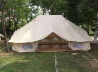 China 100% Cotton Canvas Fire Retardant Tarpaulin Outdoor Camping Bell Tents for sale