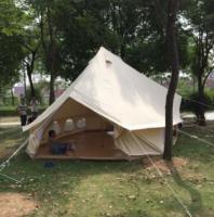 China 100% Cotton Canvas Fire Retardant Tarpaulin Outdoor Camping Bell Tents for sale