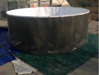 China 2MM Steel Mesh Tarpaulin Fish Tank And Tarpaulin Fish Farming Round Fish Pond Collapsible Fish Tank for sale