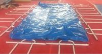 China BGO 4M * 3M * 0.8M Rectangle Shape Tarpaulin Fish Tank Steel Frame With Liner Fish Pond Plastic Tank for sale