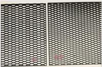 China Carbon Fiber PVC Coated Mesh Black Automobile Network 120cm X 40cm Size Plastic Coated Wire Mesh Panels for sale
