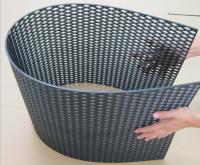 China Carbon Fiber PVC Coated Mesh Black Automobile Network 120cm X 40cm Size Plastic Coated Wire Mesh Panels for sale