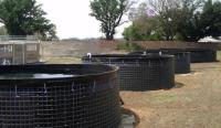 China 20000L PVC Fish Farming Tank with Lid, Flexible Tarpaulin Wire Mesh Tank For Agricultural for sale
