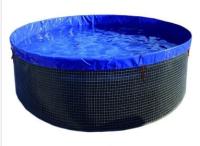 China 30000 L PVC Tarpaulin Fish Tank Strong Stainless Steel Wire Fish Pond For Fish Farming for sale