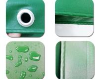 China 650gsm Waterproof UV Stabilized PVC Truck Cover B1 Flame Retardant In Green Color for sale