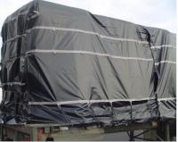 China 680 Gsm Durable PVC Truck Cover Coated Tarpaulin Waterproof Inflaming Retarding Tarpaulin Truck Cover for sale