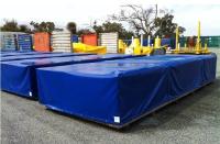 China Customized 750gsm PVC Truck Cover , Waterproof Truck Cover 1000D X 1000D Outdoor Equipment Covers for sale