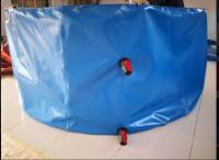 China Round Shape Collapsible PVC Coated Fish Pond Tank Material Tarpaulin Cover Collapsible Fish Tank for sale