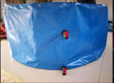 China Round Shape Collapsible PVC Coated Fish Pond Tank Material Tarpaulin Cover Collapsible Fish Tank for sale