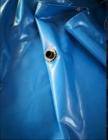 China Round Shape Collapsible PVC Coated Fish Pond Tank Material Tarpaulin Cover Collapsible Fish Tank for sale