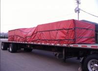 China 1000D * 1000D 18oz 8 Ft Drop Flatbed Truck Tarps for sale