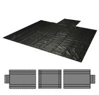 China Anti UV Fire Retardant Tarpaulin Truck Cover Heavy Duty With Rain Flaps for sale