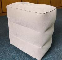 China PVC Flocking Airplane Travel Office Inflatable Footrest Cushion Long Life for sale