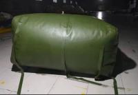 China 3500L Collapsible Bladder Tank For Fuel , Amry Green High Strength TPU Liquid Containment Fuel Bladder for sale