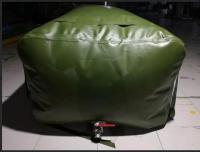 China 3500L Collapsible Bladder Tank For Fuel , Amry Green High Strength TPU Liquid Containment Fuel Bladder for sale