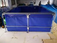 China 10000L Tarpaulin Water Tank Self Stand Foldable Plastic Fish Ponds Tarpaulin Fish Farming for sale