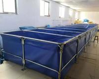 China 10000L Tarpaulin Water Tank Self Stand Foldable Plastic Fish Ponds Tarpaulin Fish Farming for sale