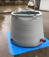 China Grey Flexible Onion Shape 1.2MM Tarpaulin Water Tank Portable Water Tanks Water Holding Tank for sale