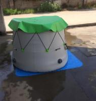 China Grey Flexible Onion Shape 1.2MM Tarpaulin Water Tank Portable Water Tanks Water Holding Tank for sale