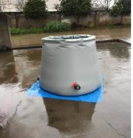 China Grey Flexible Onion Shape 1.2MM Tarpaulin Water Tank Portable Water Tanks Water Holding Tank for sale