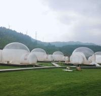 China Dome House Igloo Transparent Inflatable Tent with 4 Parts Bathroom, living room, bedroom and passageway for sale