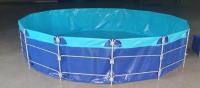 China Square Flexible Metal Frame 1050gsm 25000L Tarpaulin Fish Tank Collapsible Fish Tank for sale