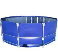 China Outdoor Round TPU 50000L 100000L Fish Farming Tank With Metal Frame Fish Pond Plastic Tank for sale