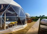 China Outdoor Hotel Camping PVC 10m Geodesic Dome Tent With Door Dome Camping Tent Dome Party Tents for sale