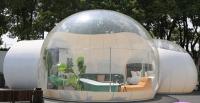 China Dome House Igloo Transparent Inflatable Tent with 4 Parts Bathroom, living room, bedroom and passageway for sale