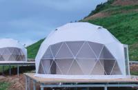 China 100km/H Wind Load 30M Waterproof PVC Geodesic Dome Tent Dome Camping Tent Dome Party Tents for sale