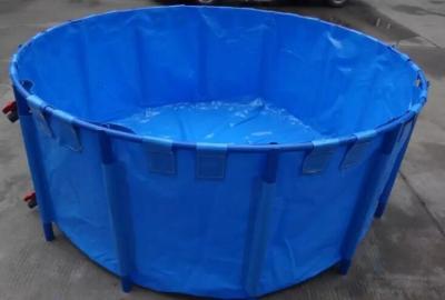 China PVC Foldable 20000L Collapsible Tarpaulin Fish Tank Fish Pond Plastic Tank Diy Fish Pond for sale