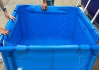 China PVC Foldable 20000L Collapsible Tarpaulin Fish Tank Fish Pond Plastic Tank Diy Fish Pond for sale