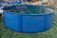China 5000L Flexible Metal Frame PVC Tarpaulin Fish Tank Collapsible Fish Tank Diy Fish Pond for sale