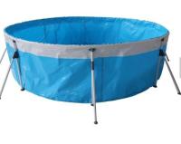 China 4000L Aquaculture Round 0.9mm PVC Tarpaulin Fish Farming Pool Fish Pond Plastic Tank for sale