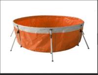 China 4000L Aquaculture Round 0.9mm PVC Tarpaulin Fish Farming Pool Fish Pond Plastic Tank for sale